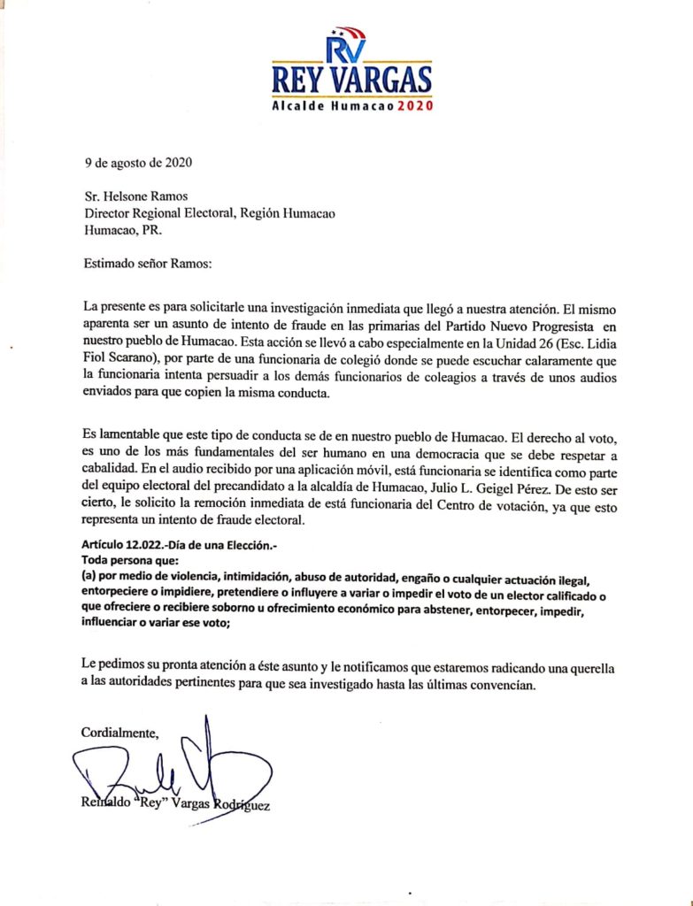 Reinaldo Vargas radica querella contra funcionaria de Julio Geigel ... Reinaldo Vargas radica querella contra funcionaria de Julio Geigel ...